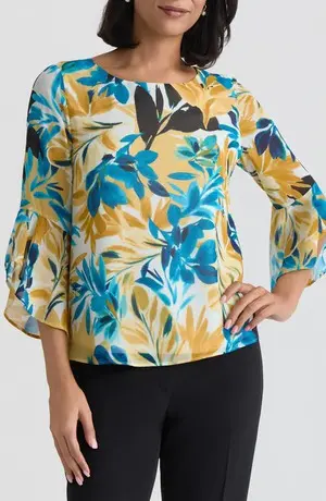 Kasper Floral Tops