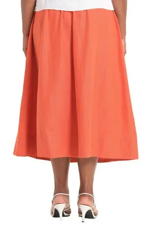 ESTELLE Kaia Linen Blend Midi Skirt