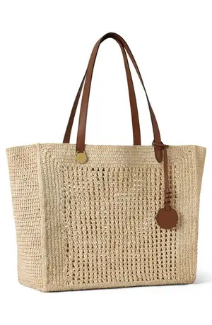 Mulberry Crochet Raffia Tote