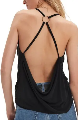 Free People Veda Cowl Neck Top