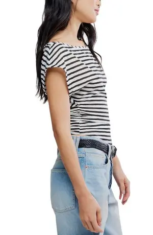 Free People Ellie Off The Shoulder Top - Black Combo