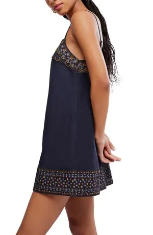 Free People Sunspell Beaded Mini Dress