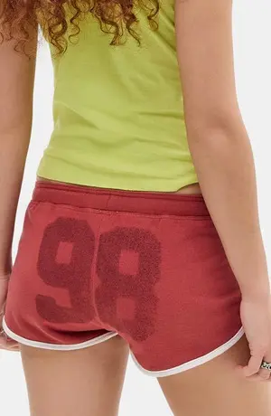 BDG URBAN OUTFITTERS Retro Logo Microshorts - Red
