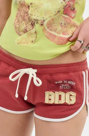 BDG URBAN OUTFITTERS Retro Logo Microshorts - Red