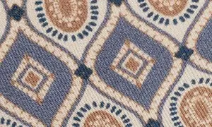 JACK VICTOR Wagner Geometric Silk Tie - Blue