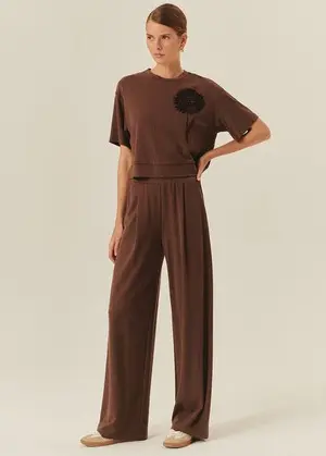 EXQUISE Chic Casual Gem-detail Tee