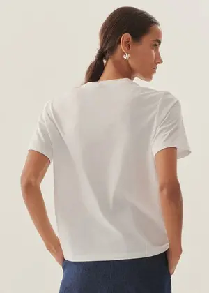 EXQUISE Adriana Crystal Embellished Cotton T-shirt