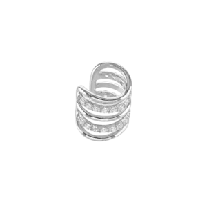 LUCY QUARTERMAINE Melody Ear Cuff With White Topaz - Sterling Silver