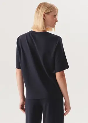 EXQUISE Madilyn Minimalist Sparkle Accent T-shirt