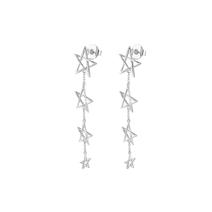 LUCY QUARTERMAINE Quarter Sol Star Drop Earrings - Sterling Silver