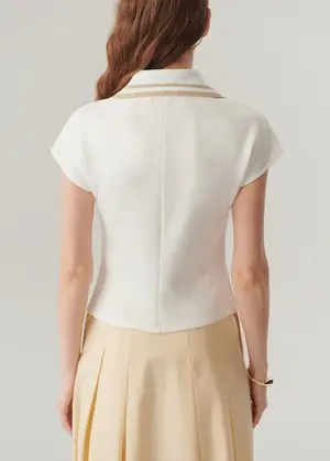 EXQUISE Minimalist Crystal Pocket Tee