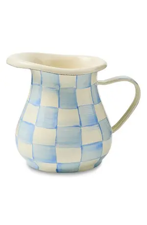 MACKENZIE-CHILDS Enameled Steel Creamer Jug - Sky Check