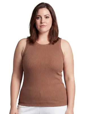 24seven Comfort Apparel Round Neck Camis Tanks For Women