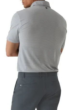 Greyson Saranac Stripe Performance Golf Polo