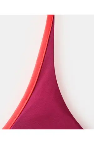 Mango Two-tone Triangle Bikini With Side Ties