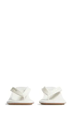 Bottega Veneta Bassam Kitten Heel Thong Sandals - Alabaster