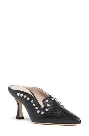 BEAUTIISOLES BY ROBYN SHREIBER Georgia Pointed Toe Mule With Stud Embellishments - Black