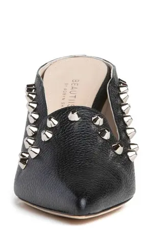 BEAUTIISOLES BY ROBYN SHREIBER Georgia Pointed Toe Mule With Stud Embellishments - Black