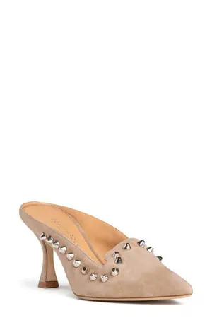BEAUTIISOLES BY ROBYN SHREIBER Georgia Pointed Toe Mule With Stud Embellishments - Camel