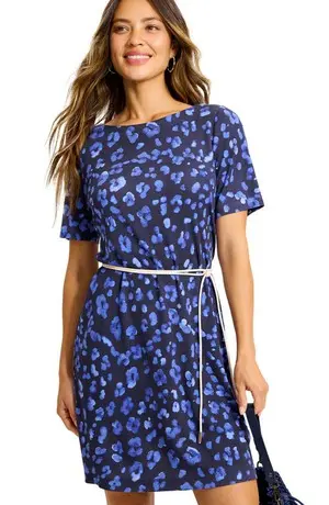 Tommy Bahama Darcy Lush Leopard Print Stretch Ponte Dress