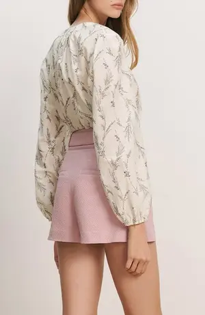 Veronica Beard Emiko Floral Cotton & Silk Button-up Shirt