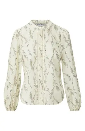Veronica Beard Emiko Floral Cotton & Silk Button-up Shirt