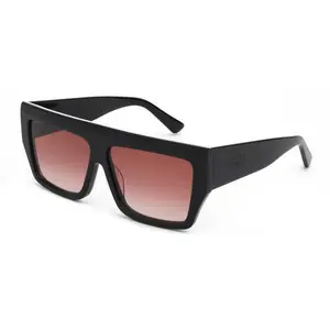 12PM STUDIOS Nyc Square Sunglasses - Black/red