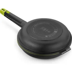 BRA COOKWARE Foodie Dual Frying Pan Double Skillet For Spanish Omelets & Frittatas - Black