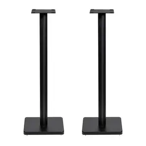 FLUANCE Speaker Stands For Surround Sound & Bookshelf Speakers Square Base/pair - Matte Black
