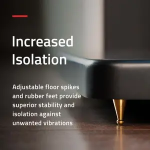FLUANCE Speaker Stands For Surround Sound & Bookshelf Speakers Square Base/pair