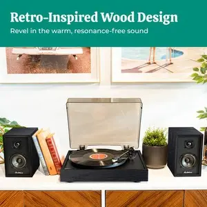 ELECTROHOME Berkeley 2.0 Stereo Powered Bluetooth Bookshelf Speakers - Black