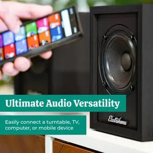 ELECTROHOME Huntley Powered Bluetooth Bookshelf Speakers - Black