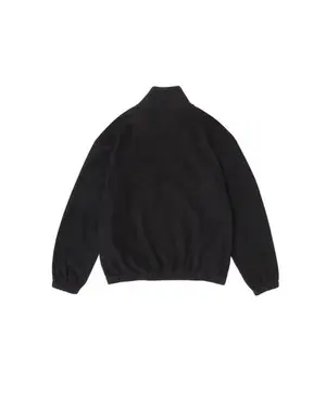 VOWELS Quarter Zip Fleece - Black