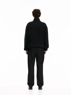 VOWELS Quarter Zip Fleece - Black