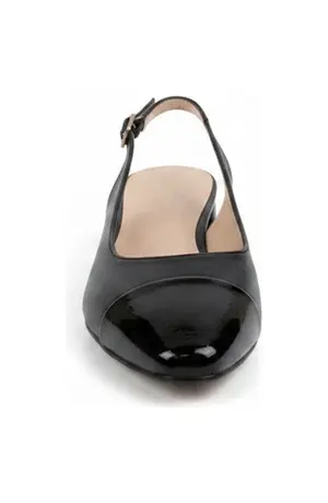 MENINA STEP Berta Slingback With Patent Cap Toe