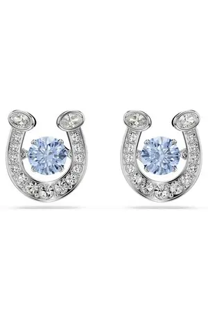 SWAROVSKI Symbolica Rhodium-plated Crystal Stud Earrings - Blue