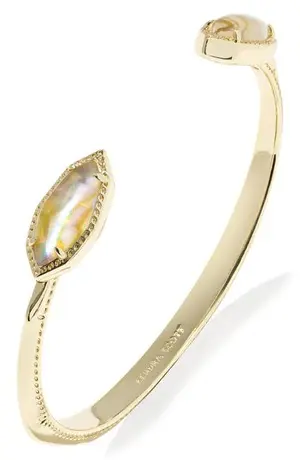 Kendra Scott Kendra Scott Ophelia Shell Cuff Bracelet Gold Iridescent Abalone