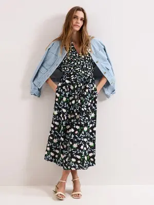 PHASE EIGHT Luisa Floral Print Midi Dress