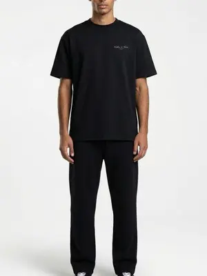 WALKER & HUNT Oversized Crew Tee - Black