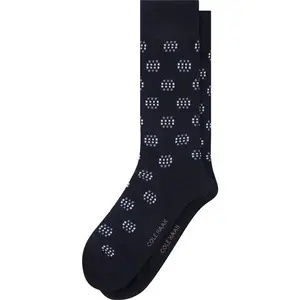 Cole Haan Geo Pattern Cotton Blend Dress Socks