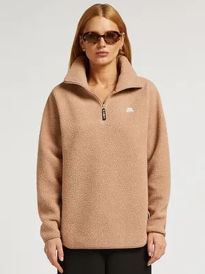 4TH ARQ Lennox Half-zip Fleece Sweatshirt - Teddy