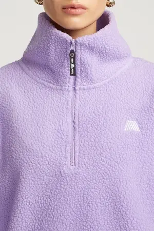 4TH ARQ Lennox Half-zip Fleece Sweatshirt - Violet