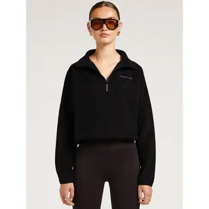 4TH ARQ Devan Long Sleeve Half-zip Fleece - Black