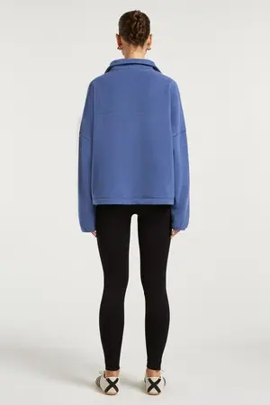 4TH ARQ Devan Long Sleeve Half-zip Fleece - Denim Blue