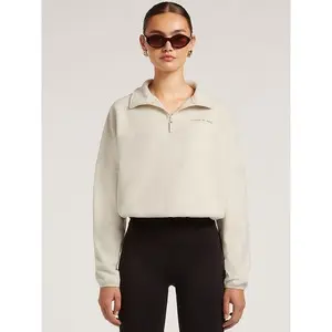 4TH ARQ Devan Long Sleeve Half-zip Fleece - Pebble