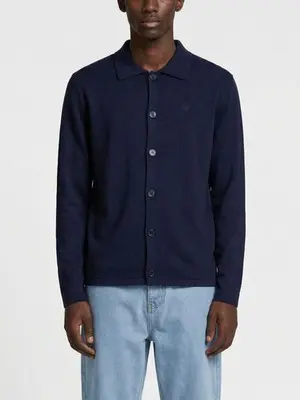 WALKER & HUNT Milano Knit Button-front Cardigan - Navy