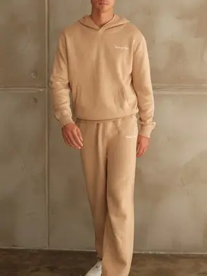 WALKER & HUNT Merino Blend Knitted Sweatpants - Mocha