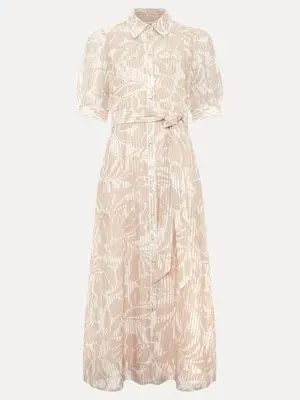 PHASE EIGHT Delphine Belted Midi Shirt Dress