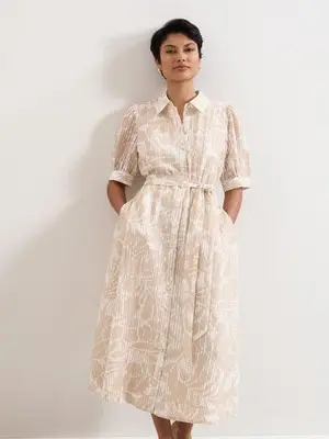 PHASE EIGHT Delphine Belted Midi Shirt Dress