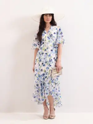 PHASE EIGHT Juliette Floral Wrap Midi Dress